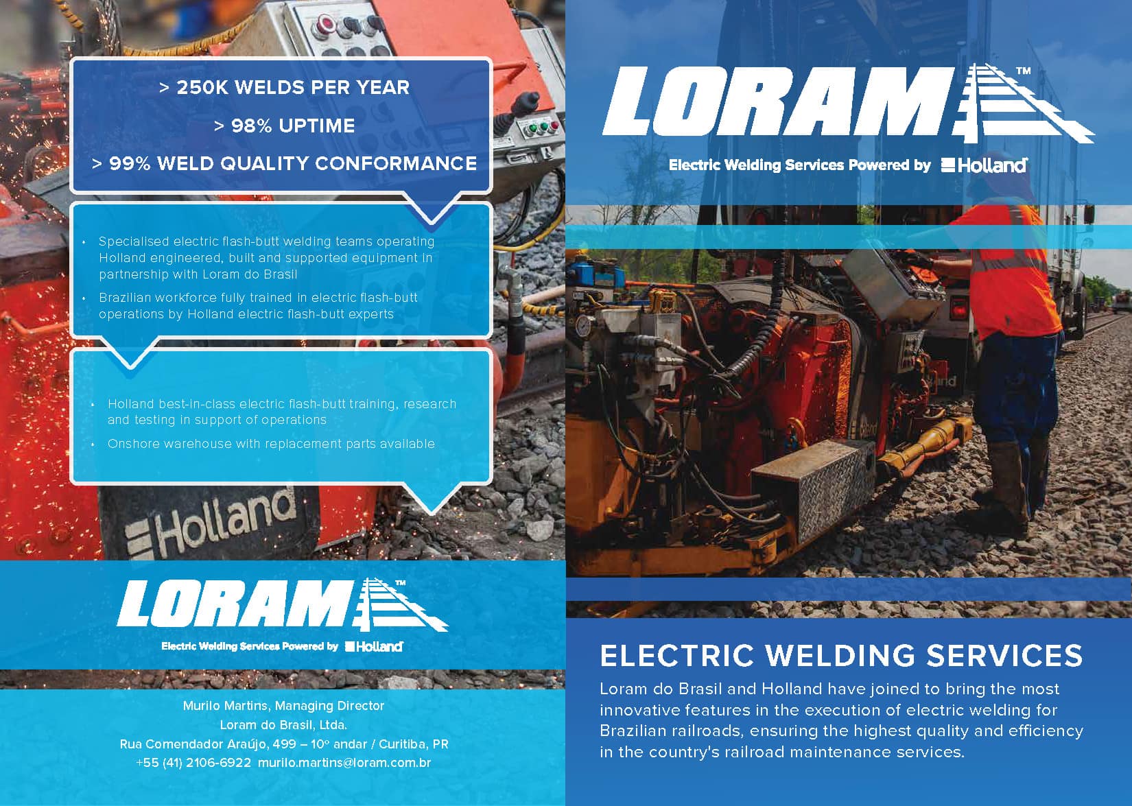 Loram Electric Welding Services Powered by Holland